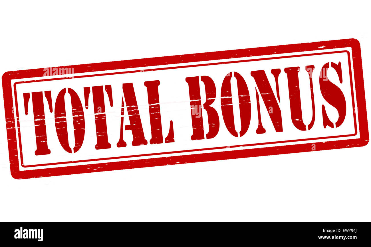 Stamp with text total bonus inside, illustration Stock Photo - Alamy