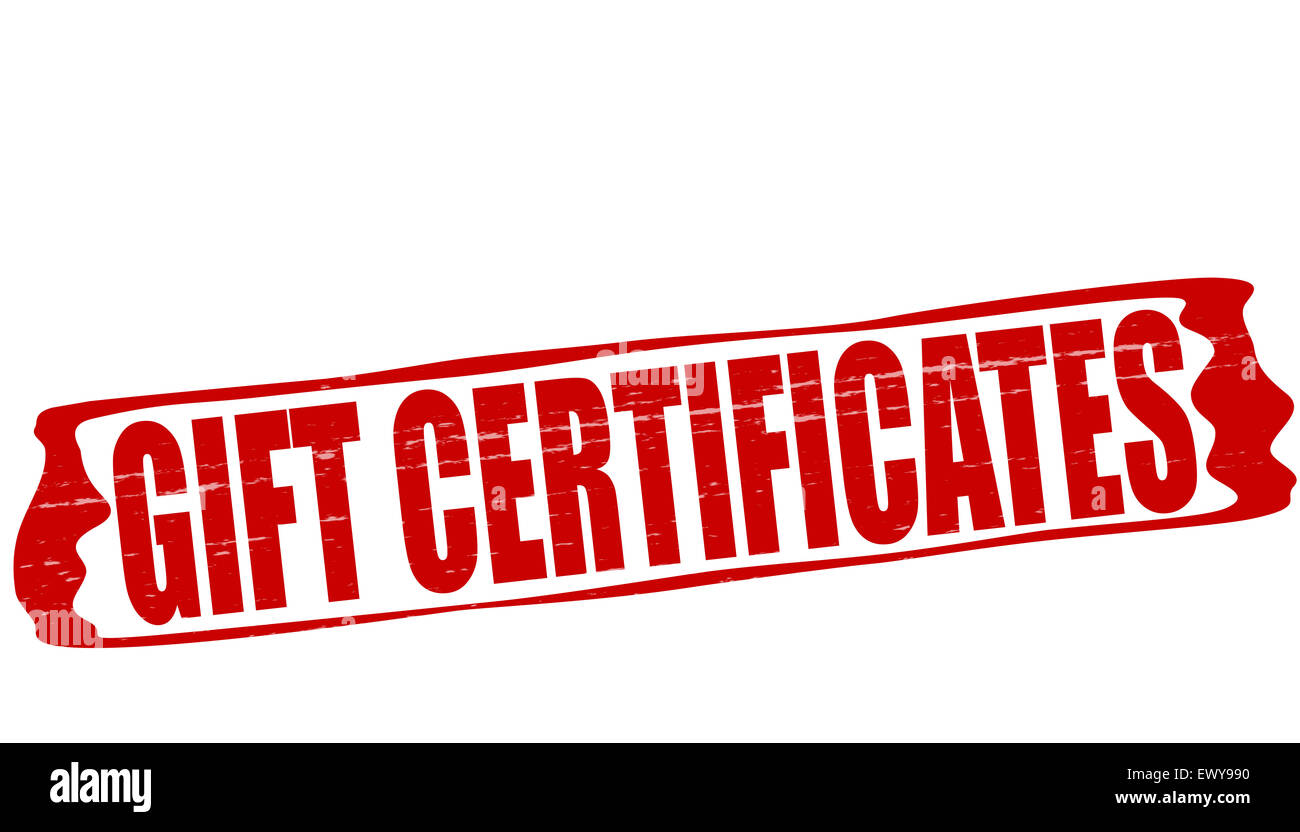 Gift certificates Cut Out Stock Images & Pictures - Alamy