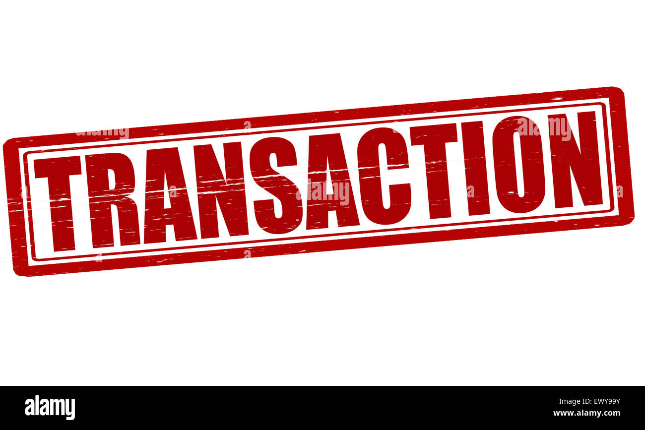 Stamp with word transaction inside, ilustration Stock Photo - Alamy