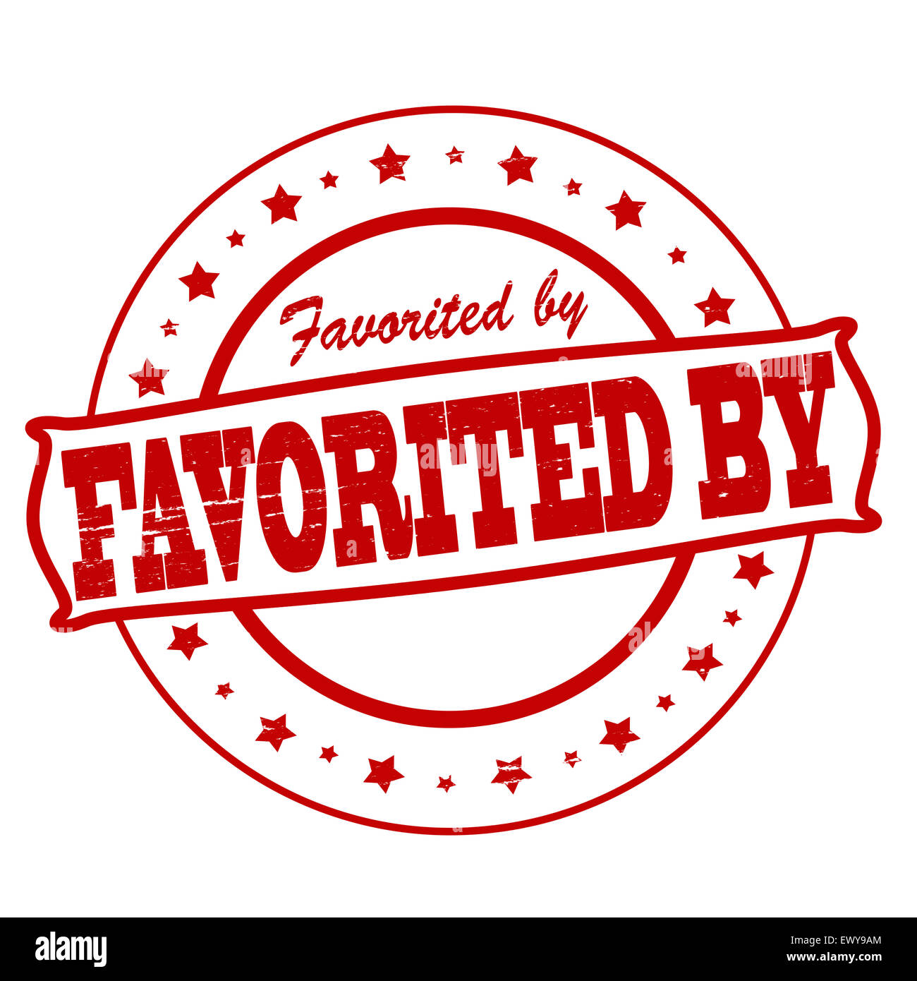 Stamp with text favorited by inside, illustration Stock Photo - Alamy