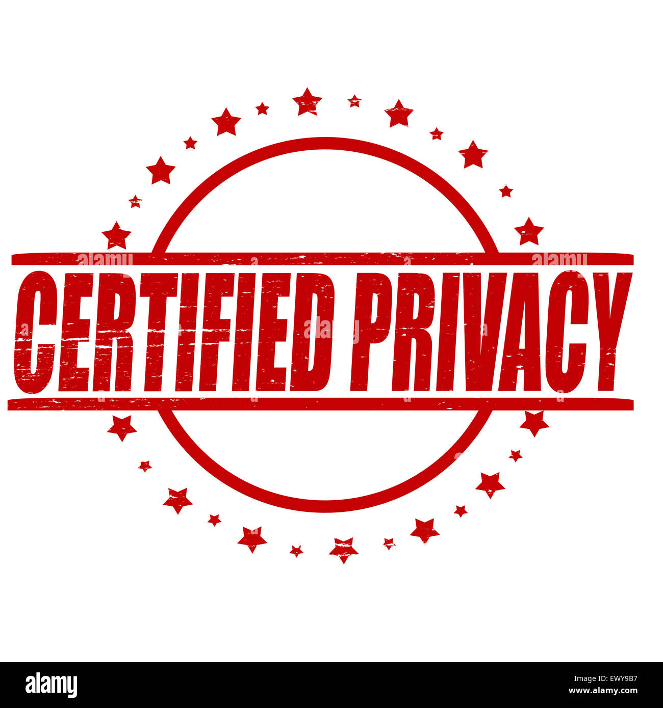 Stamp with text certified privacy inside, illustration Stock Photo - Alamy
