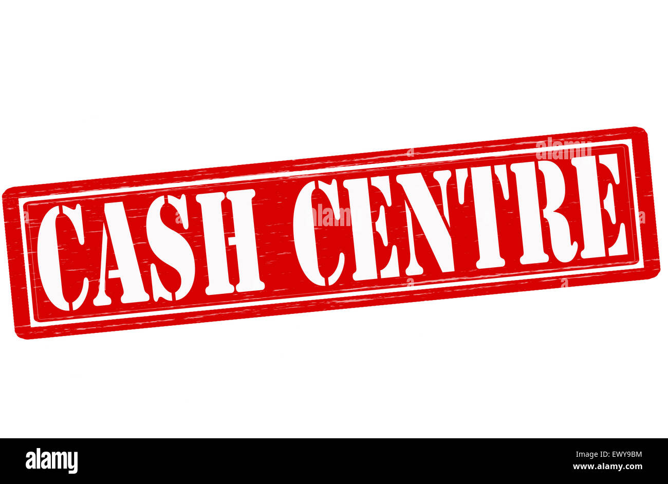 Stamp with text cash centre inside, illustration Stock Photo - Alamy