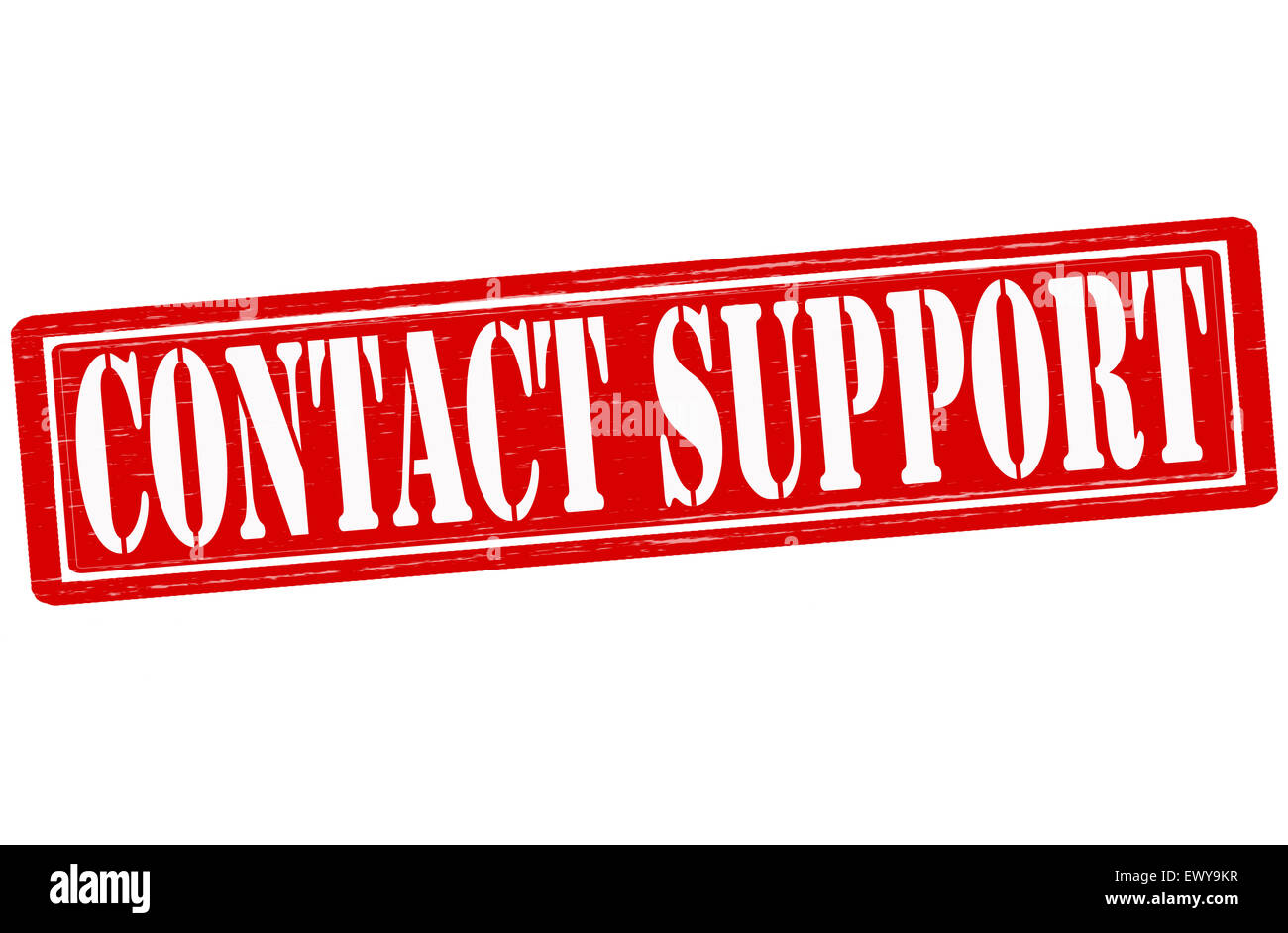 Stamp with text contact support inside, illustration Stock Photo - Alamy