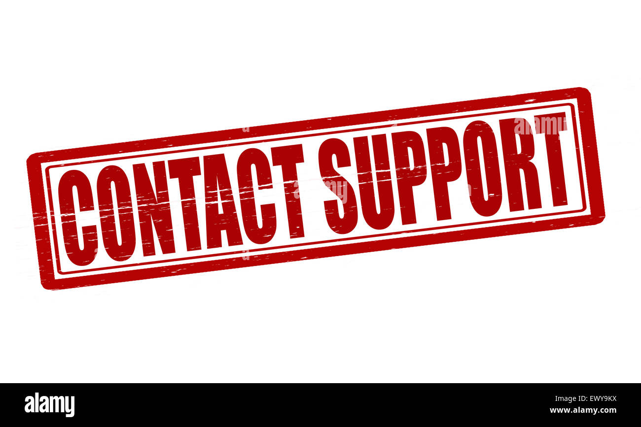 Stamp with text contact support inside, illustration Stock Photo - Alamy