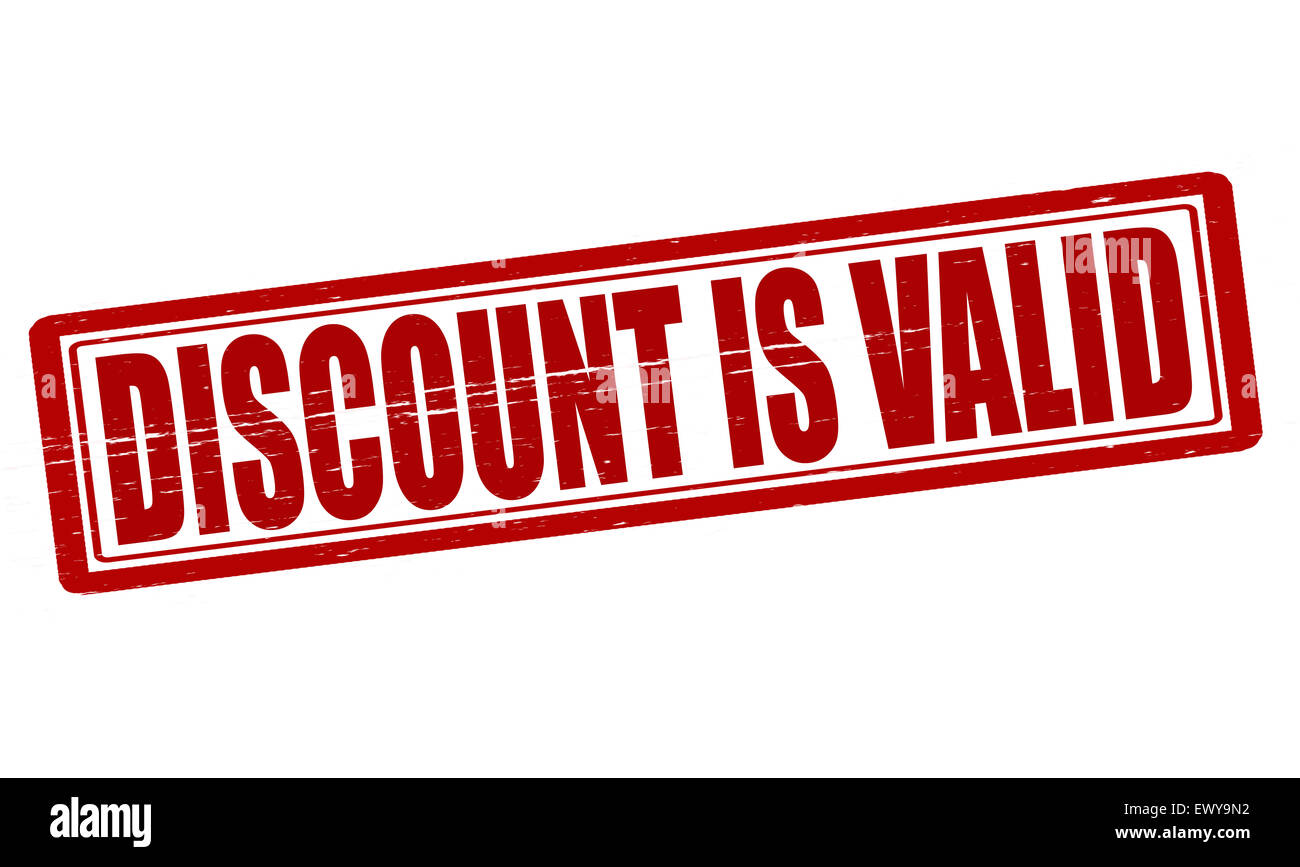 Stamp with text discount is valid inside, illustration Stock Photo - Alamy