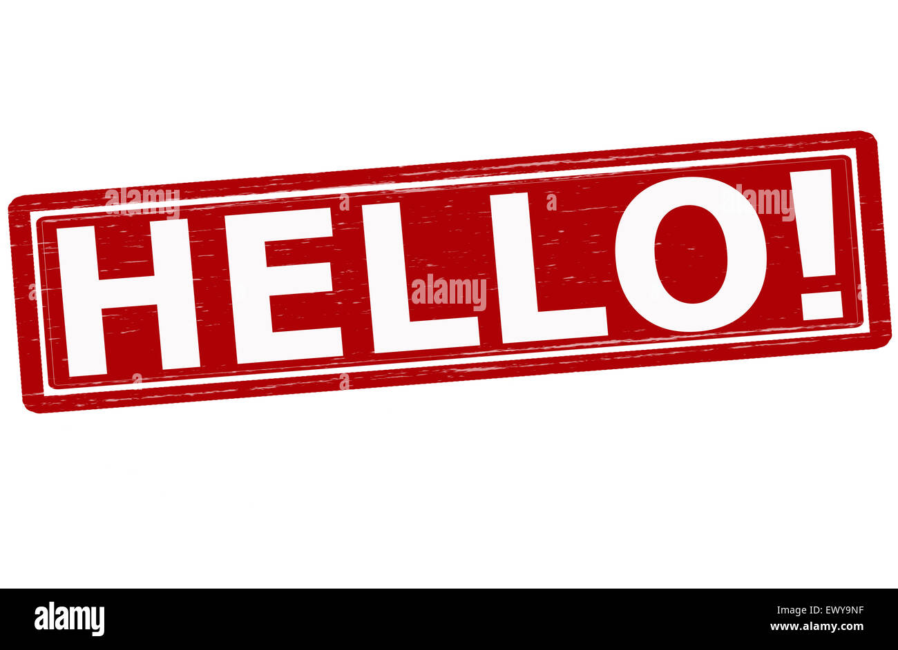 Stamp with word hello inside, illustration Stock Photo - Alamy