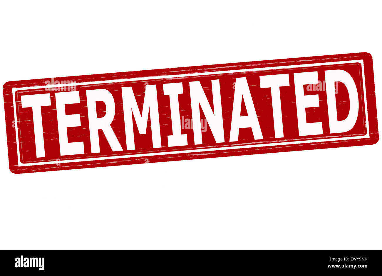 Stamp with word terminated inside, illustration Stock Photo - Alamy