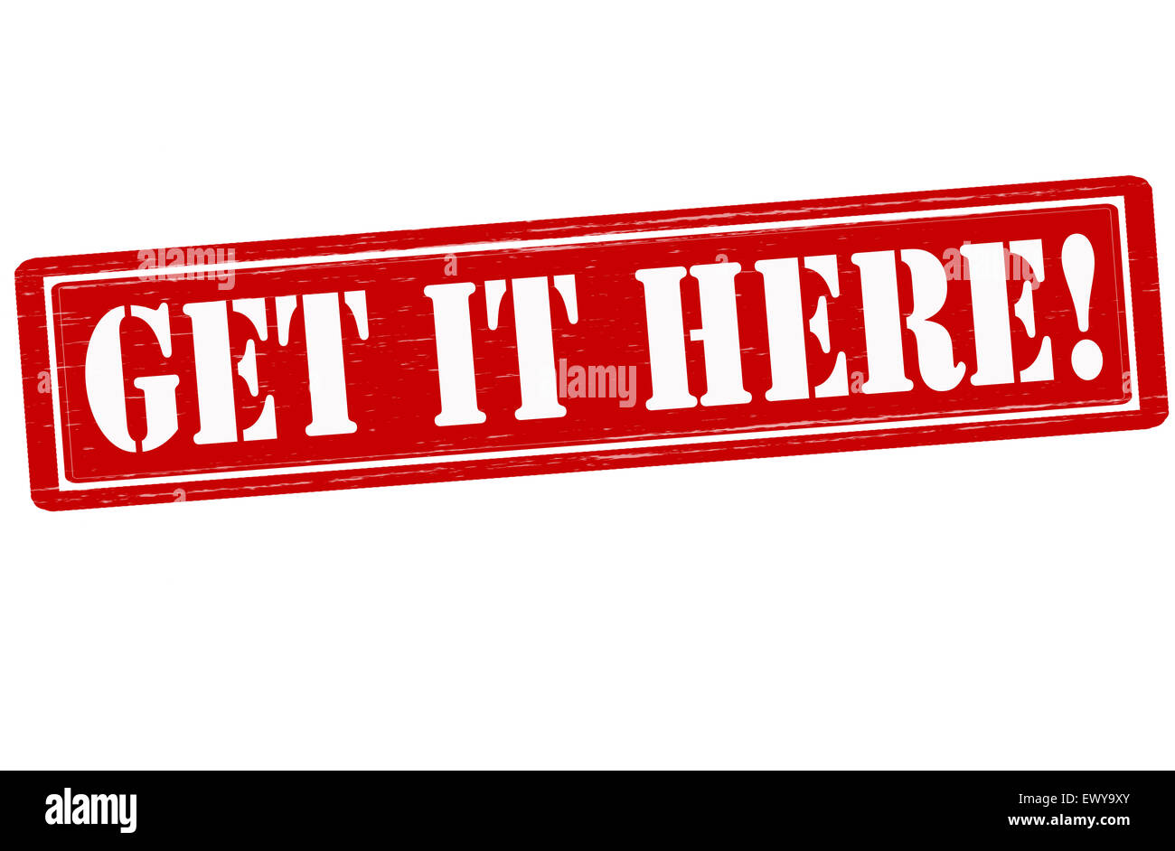 Stamp with text get it here inside, illustration Stock Photo - Alamy
