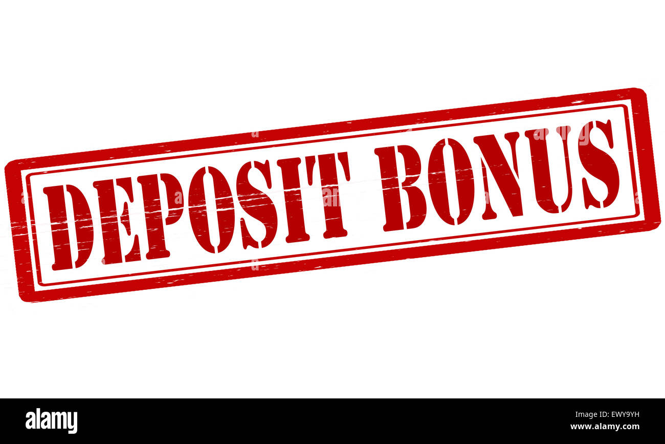 Stamp with text deposit bonus inside, illustration Stock Photo - Alamy