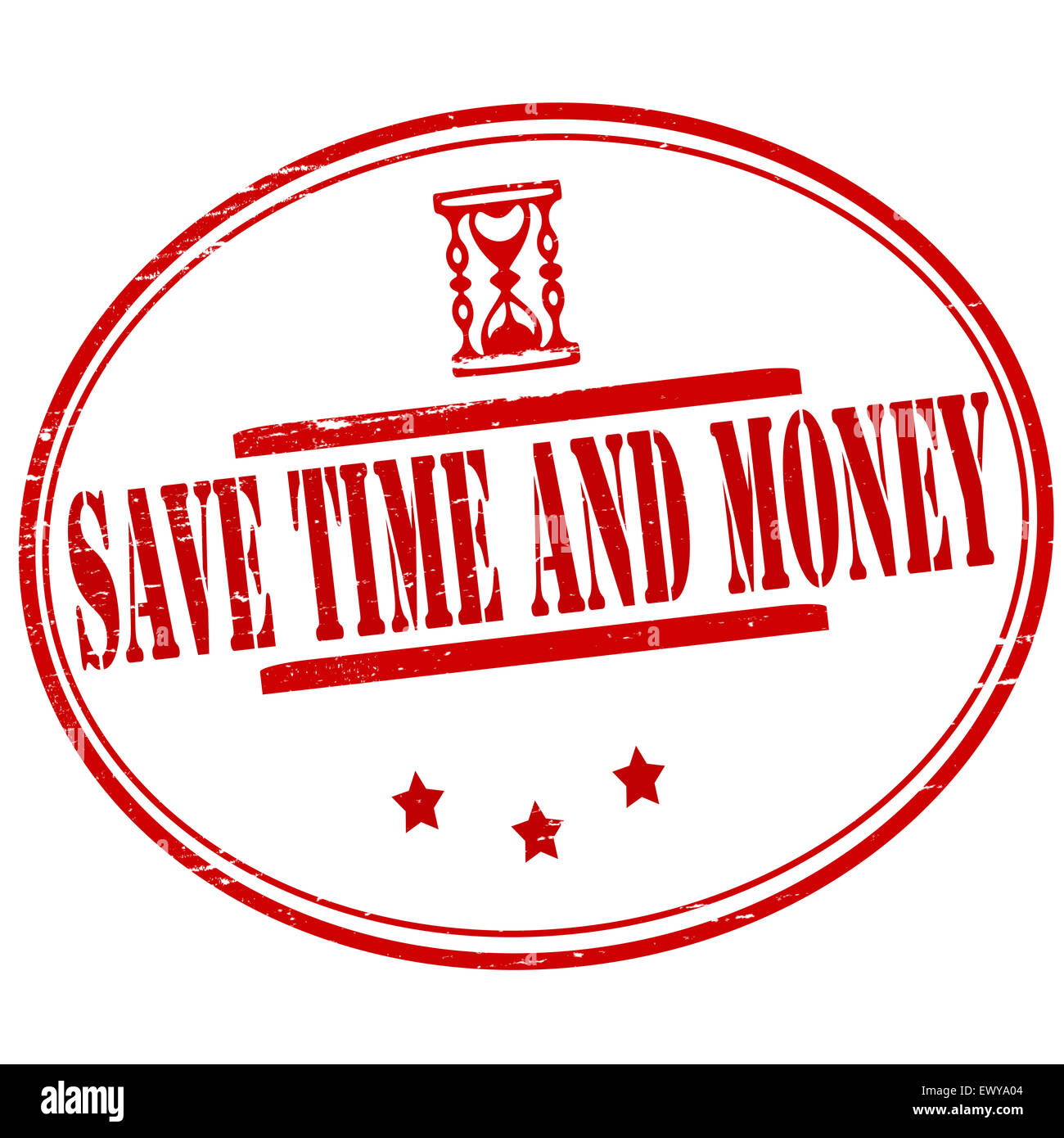 Stamp with text save time and money inside, illustration Stock Photo ...
