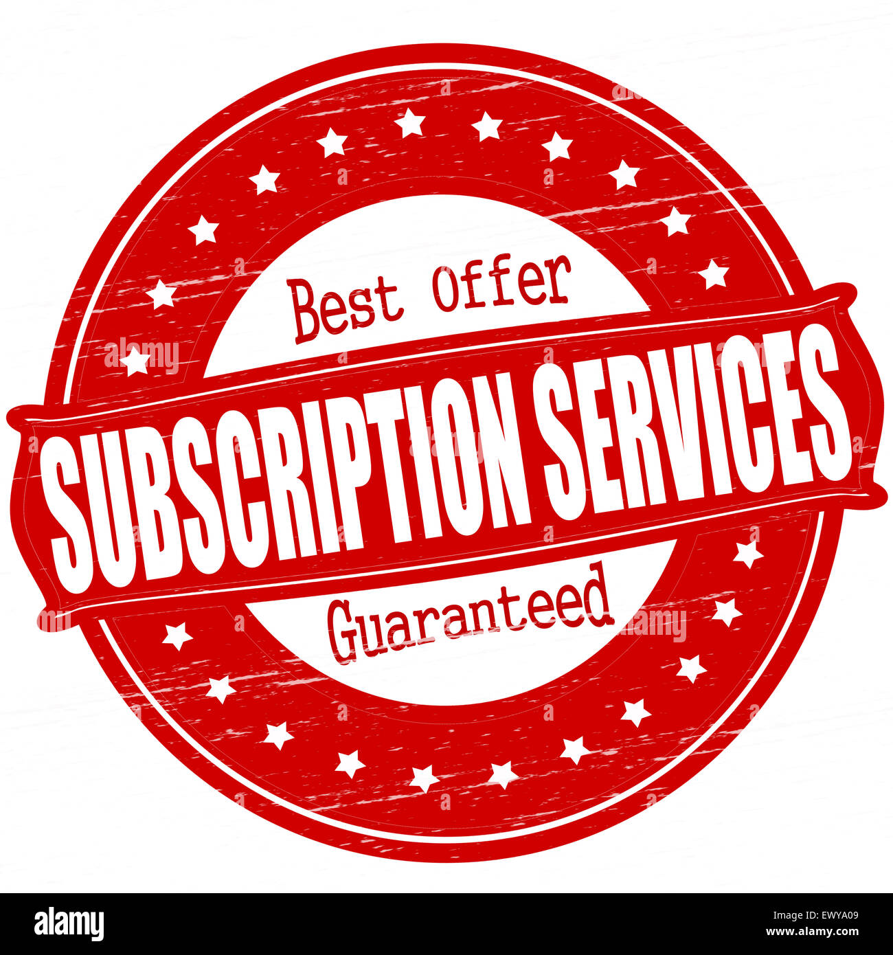 Stamp with text subscription services inside, illustration Stock Photo ...