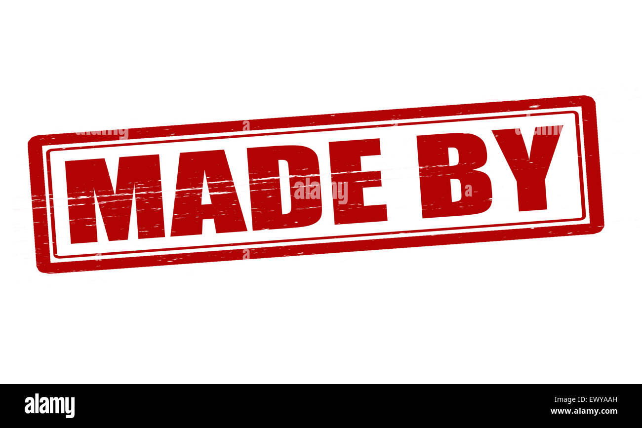 Stamp with text made by inside, illustration Stock Photo - Alamy