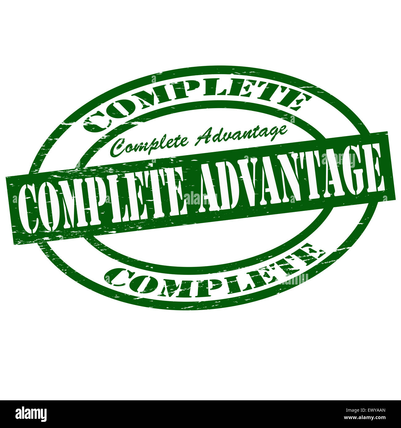 Stamp with text complete advantage inside, illustration Stock Photo - Alamy