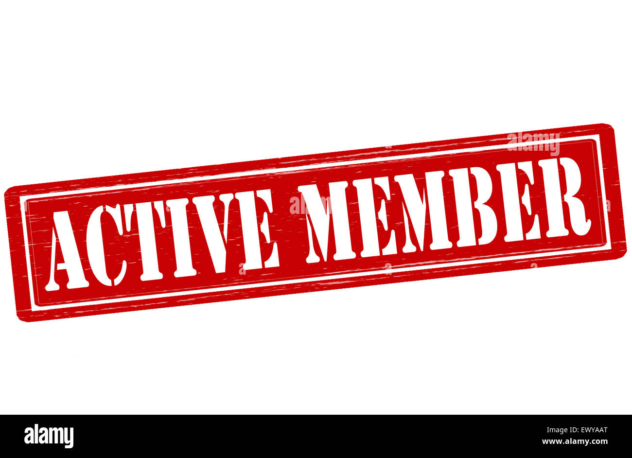 Stamp with text active member inside, illustration Stock Photo - Alamy