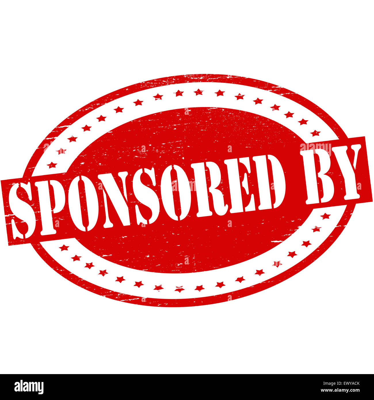Stamp with text sponsored by inside, illustration Stock Photo - Alamy