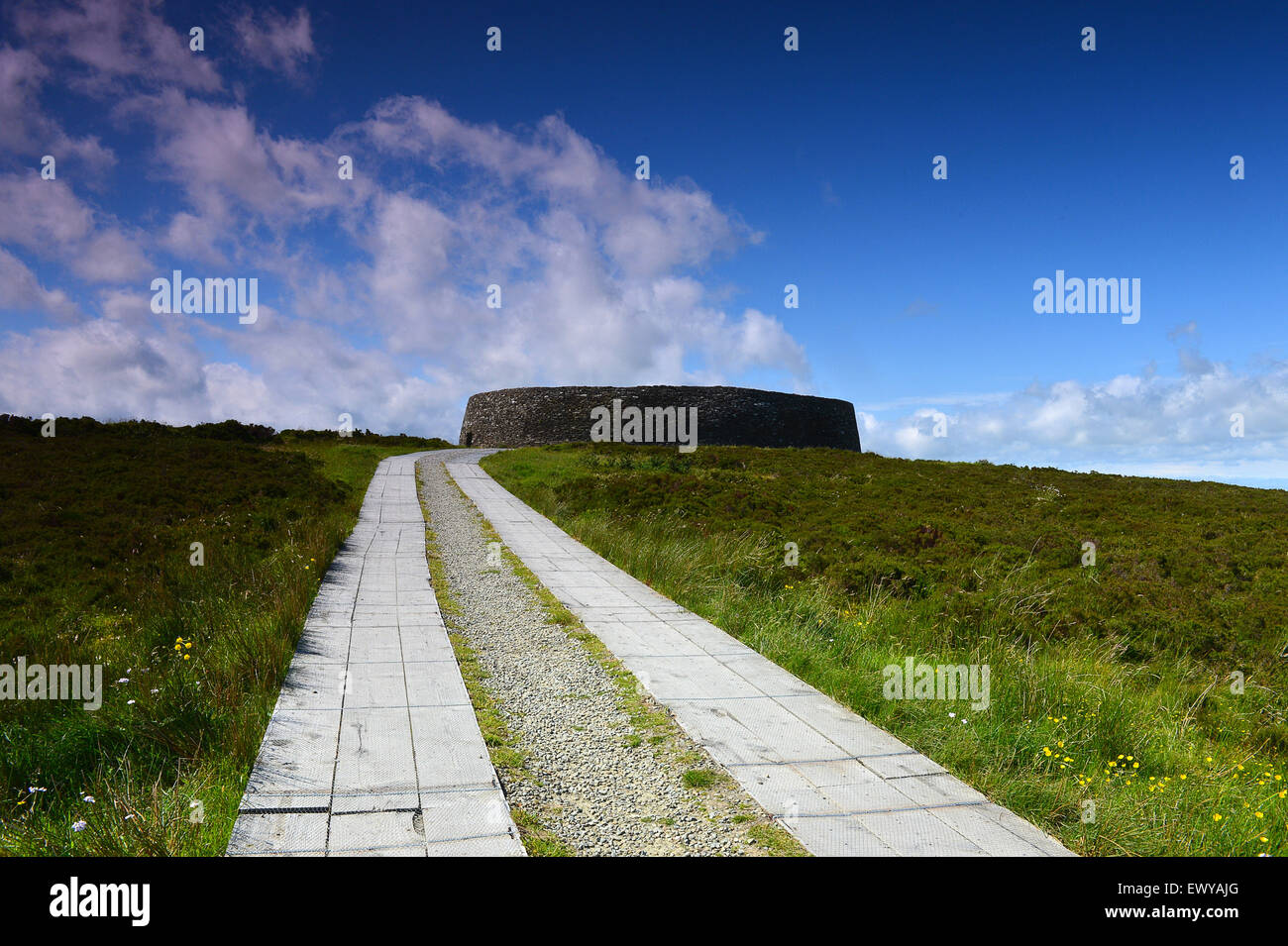 The ancient Grianan of Aileach ring fort at Burt, County Donegal ...