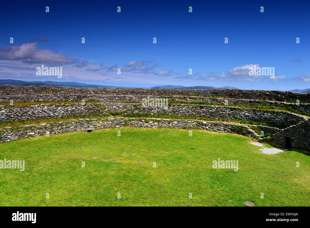 The ancient Grianan of Aileach ring fort at Burt, County Donegal ...