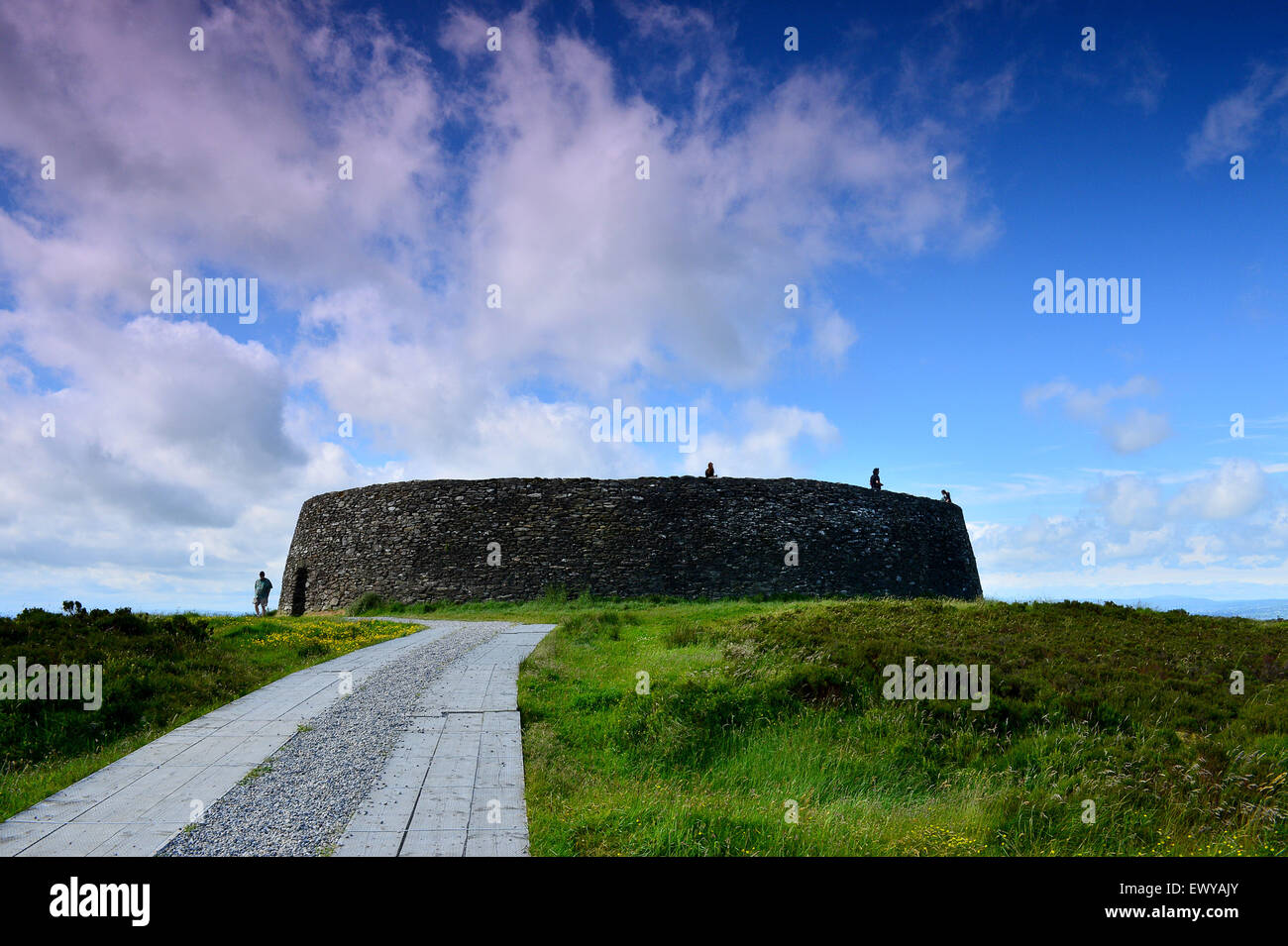 The ancient Grianan of Aileach ring fort at Burt, County Donegal ...