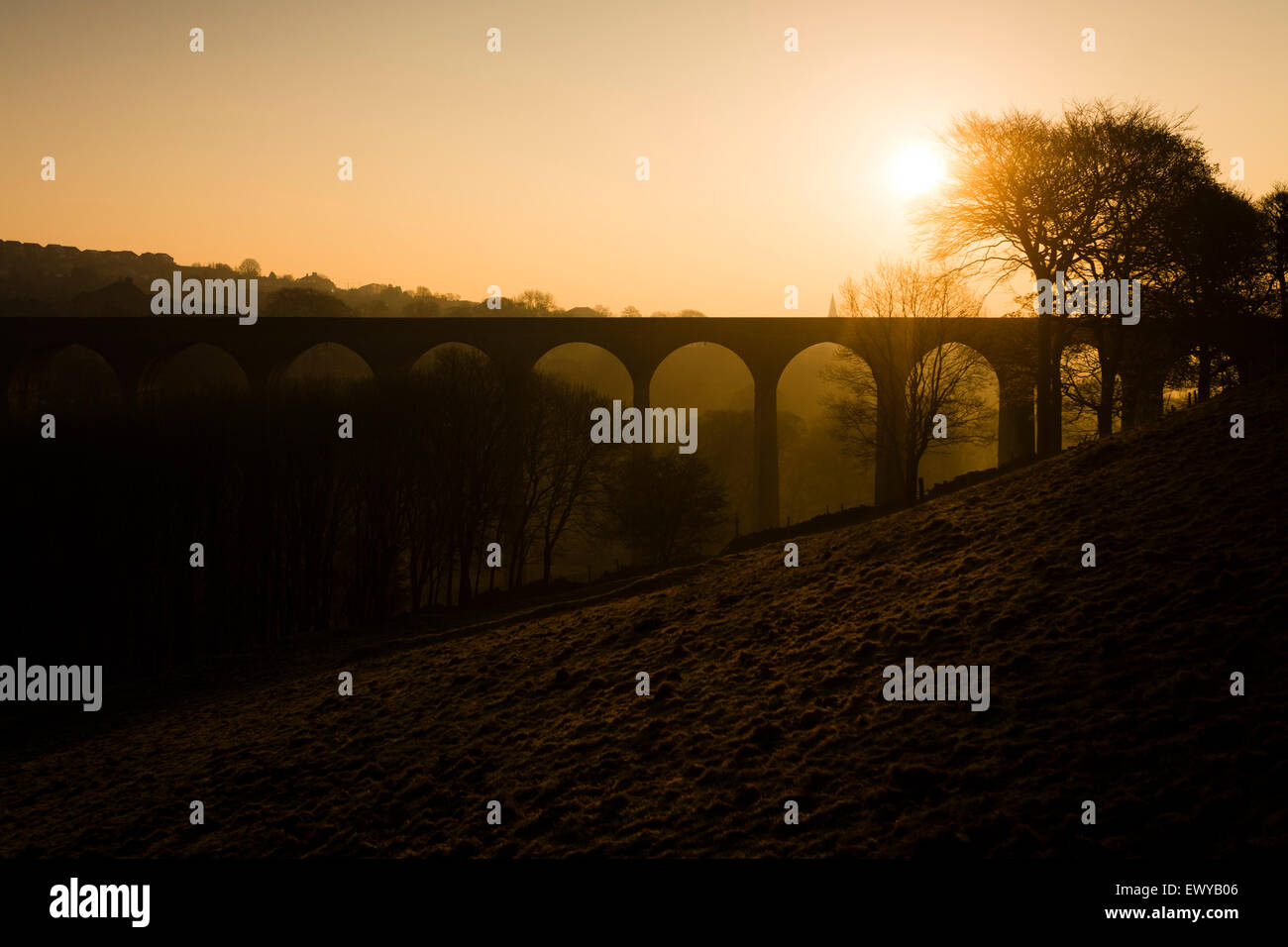 Thornton Viaduct, part of the railway connecting Bradford to Halifax ...