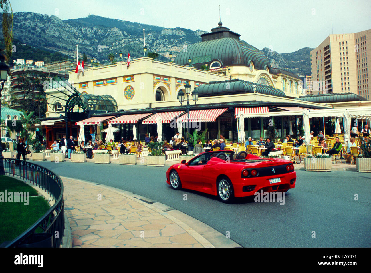Principality of Monaco, Monte Carlo, Red Ferrari Sports Car Stock Photo ...