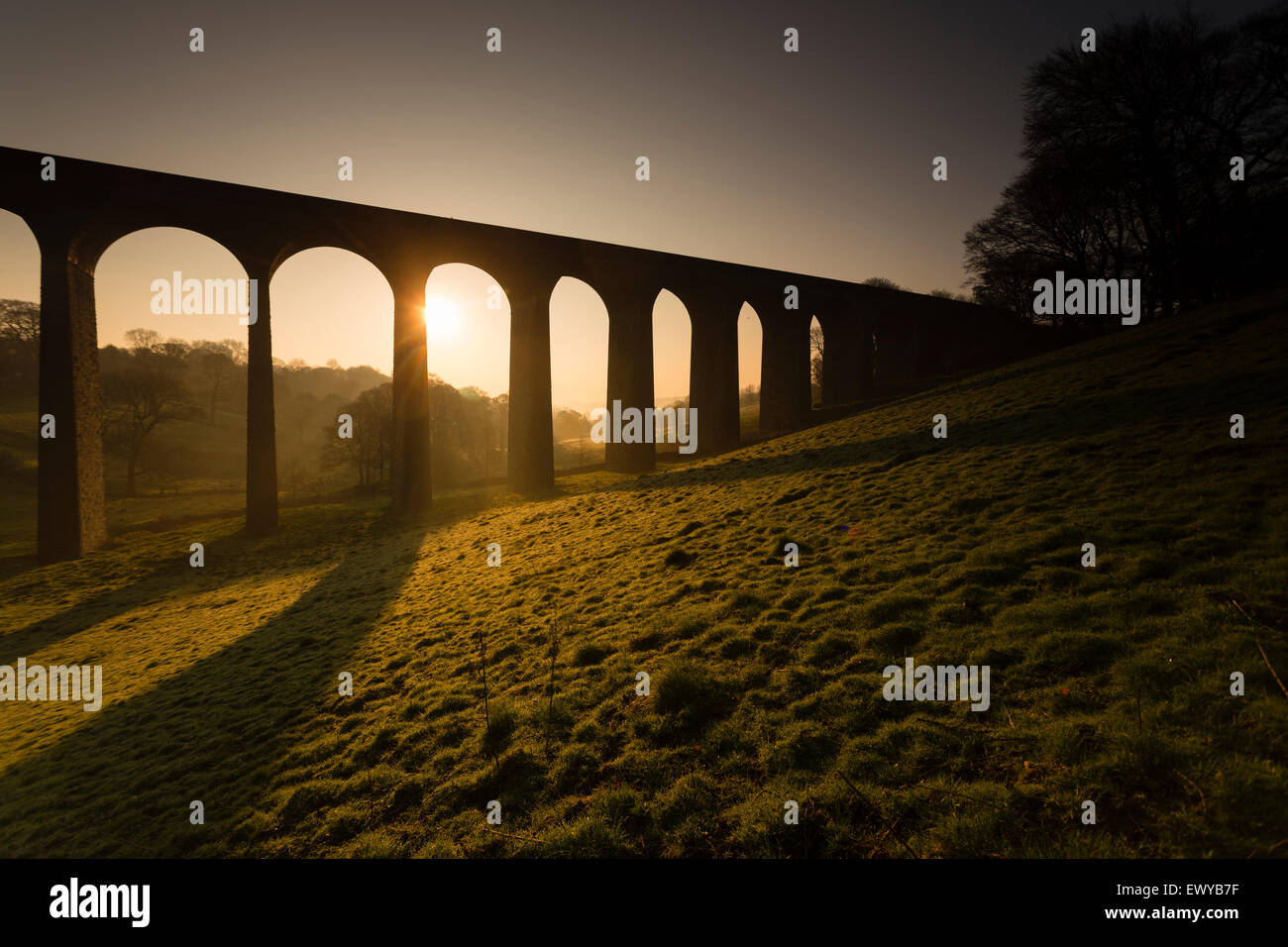 Thornton Viaduct, part of the railway connecting Bradford to Halifax ...