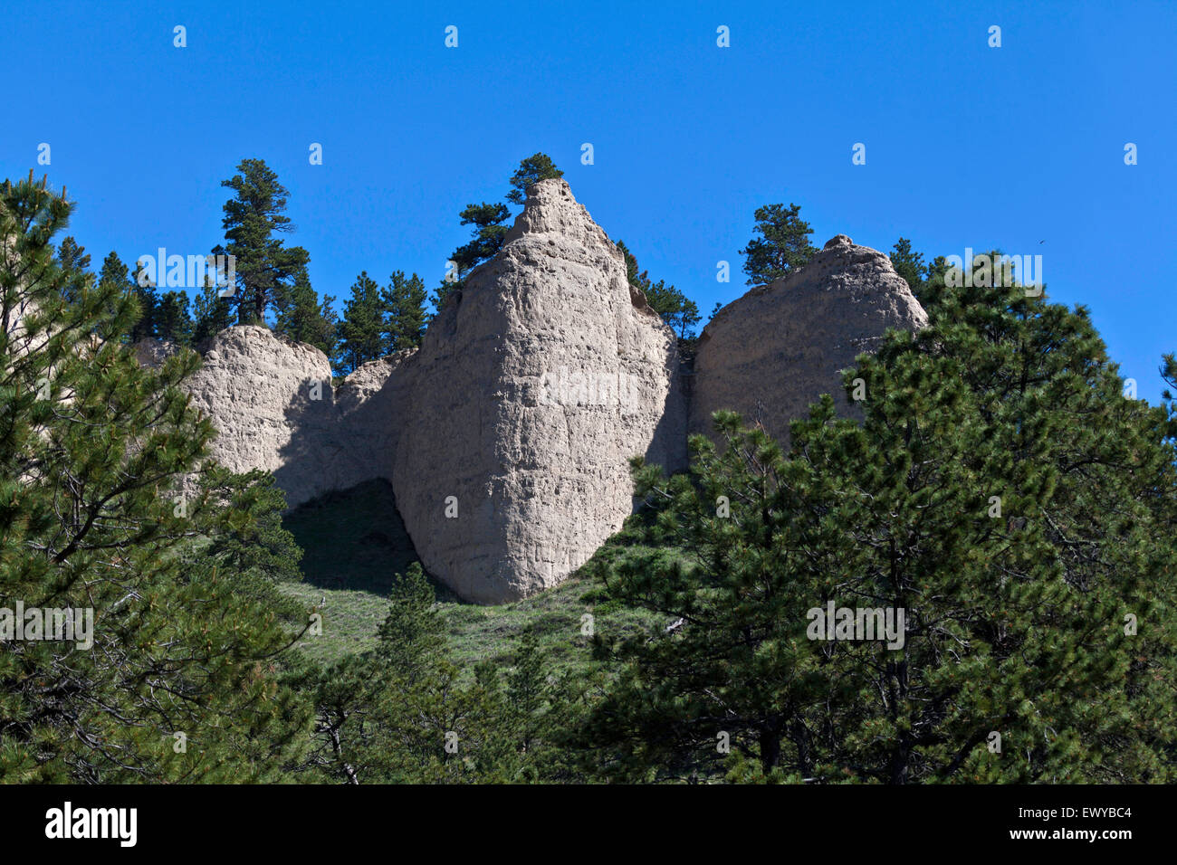 Sandstone rock formation in Western Nebraska Stock Photo - Alamy