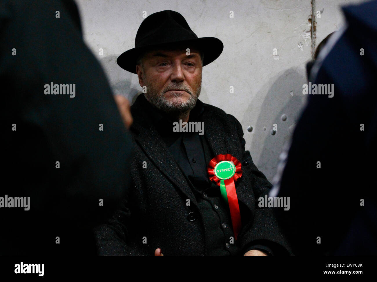 Respect Party candidate George Galloway arriving at the count for the ...