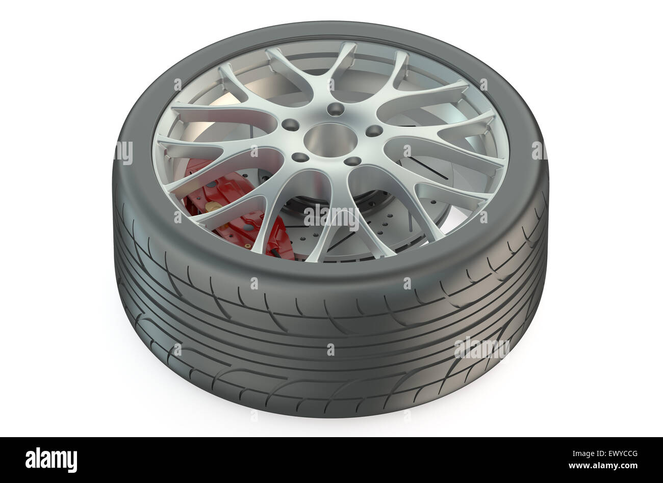 car wheel closeup isolated on white background Stock Photo - Alamy