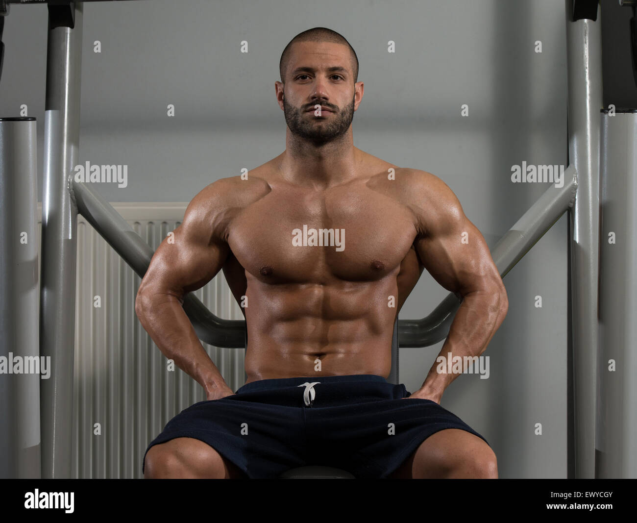 Good Looking And Attractive Young Man With Muscular Body Relaxing In ...