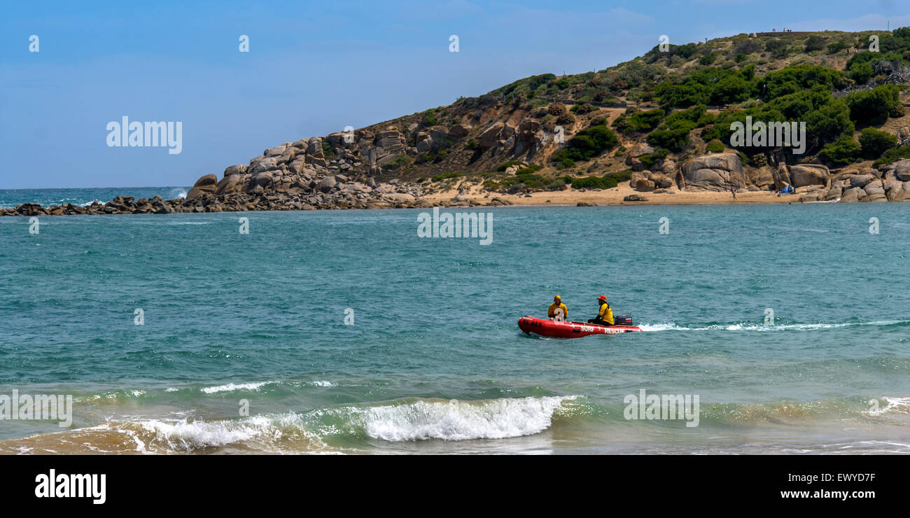 Lifeguards of Surf Rescue at the beach in Port Elliot, South Australia ...