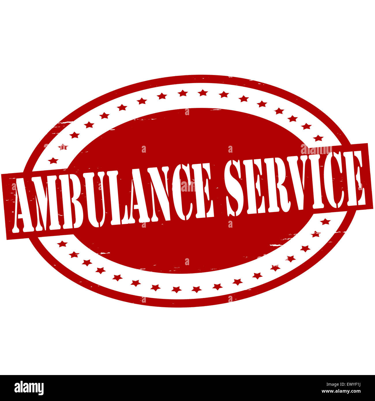 Stamp with text ambulance service inside, illustration Stock Photo - Alamy