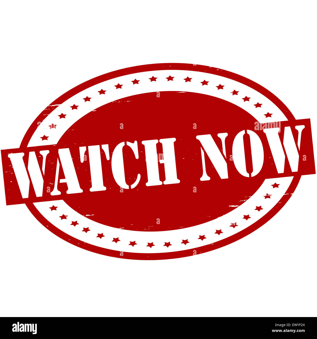 Stamp with text watch now inside, illustration Stock Photo - Alamy