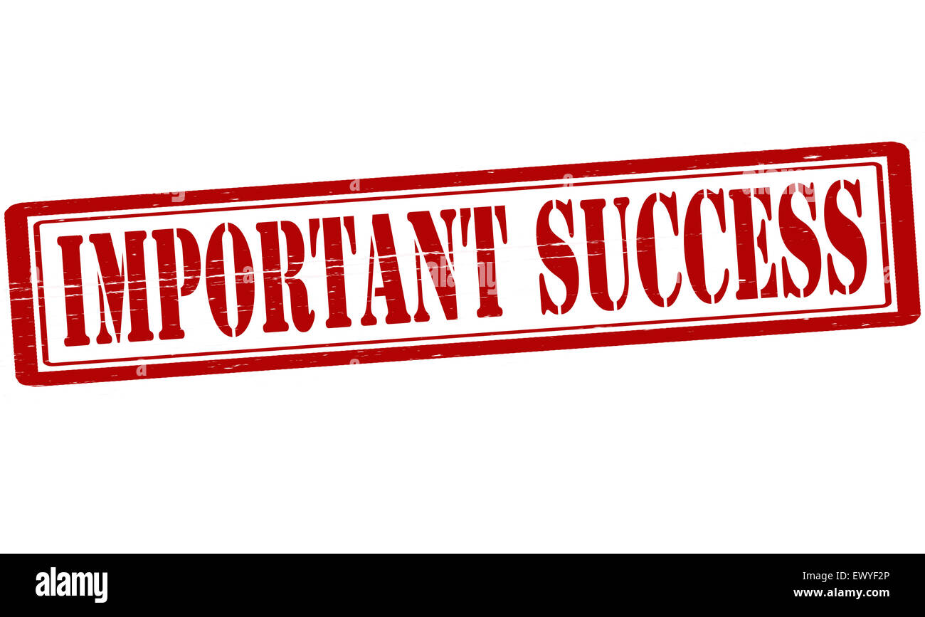 Stamp with text important success inside, illustration Stock Photo - Alamy