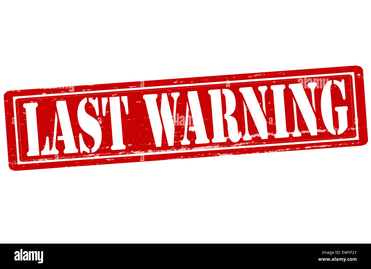 Stamp with text last warning inside hi-res stock photography and images ...