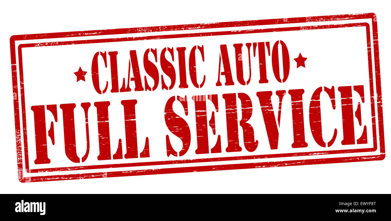 Stamp with text full service inside, illustration Stock Photo - Alamy