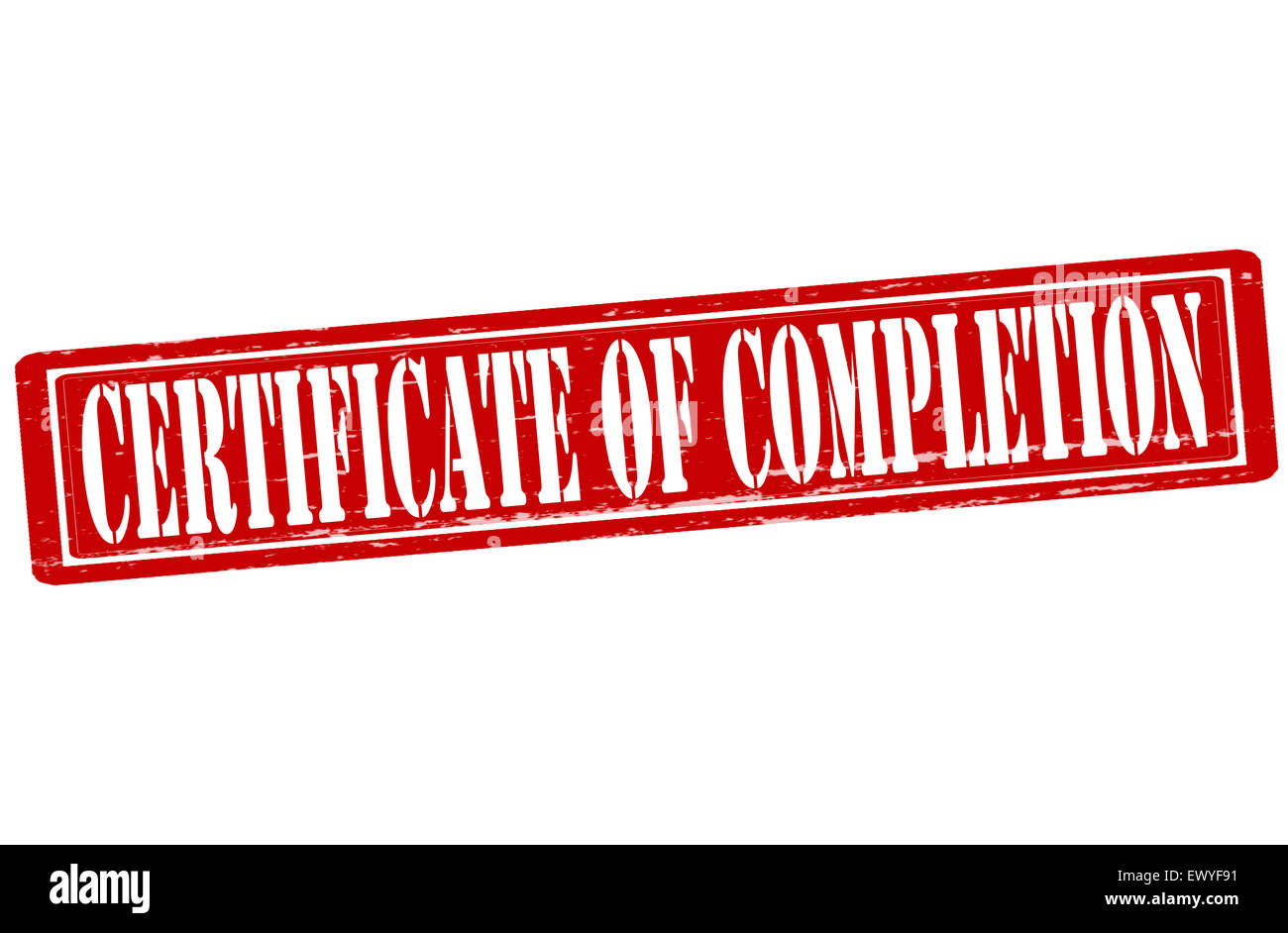 Stamp with text certificate of completion inside, illustration Stock ...