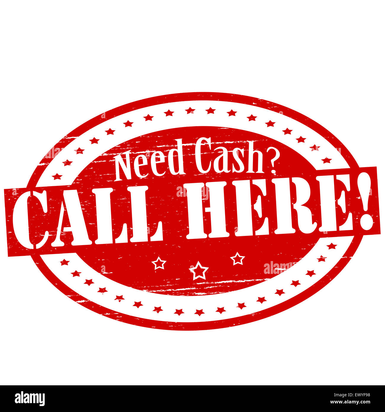 Stamp with text need cash call here inside, illustration Stock Photo ...
