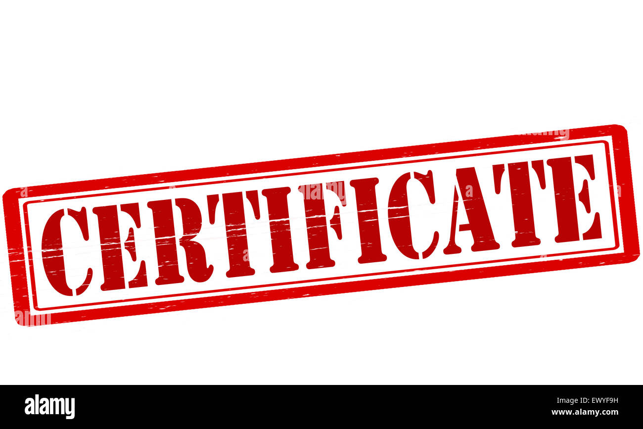 Stamp with word certificate inside, illustration Stock Photo - Alamy