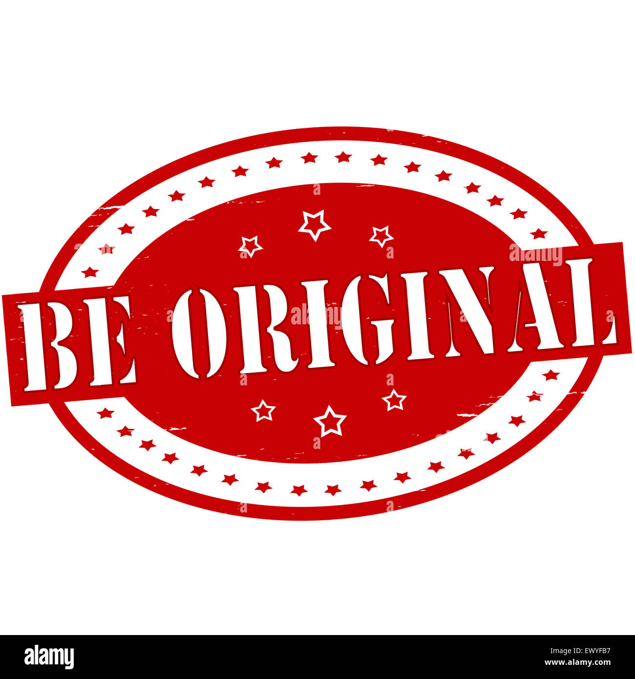 Stamp with text be original inside, illustration Stock Photo - Alamy