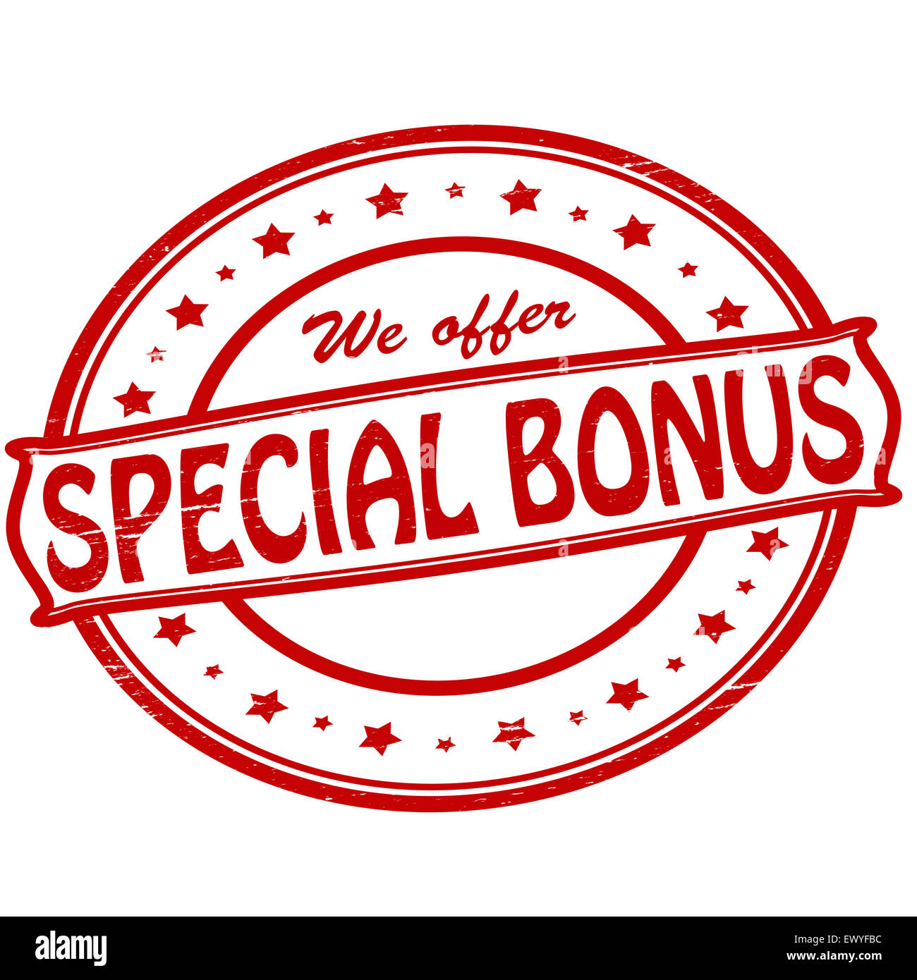 Stamp with text special bonus inside, illustration Stock Photo - Alamy