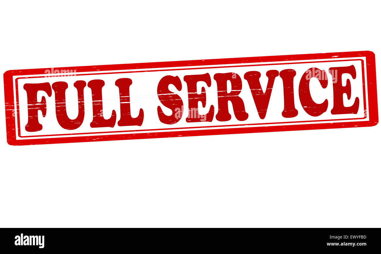 Stamp with text full service inside, illustration Stock Photo - Alamy