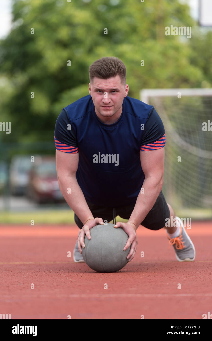 Woman exercise ball push ups hi-res stock photography and images - Alamy