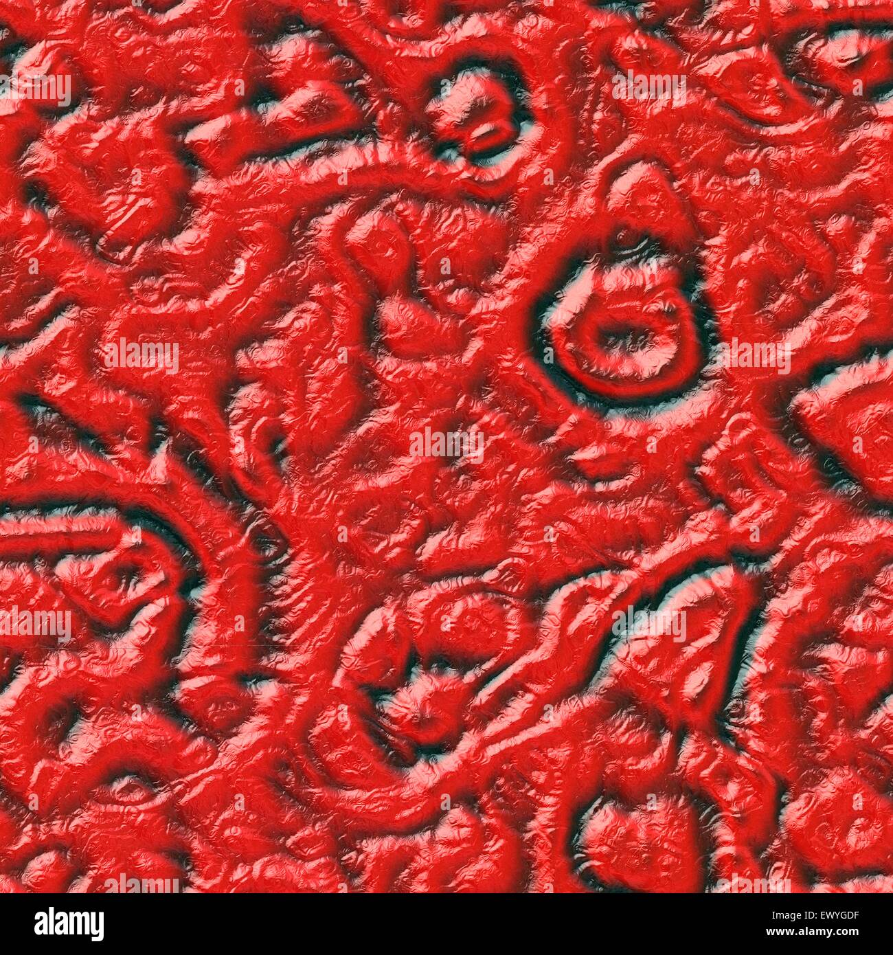Bloody red alien skin texture with folds illustration Stock Photo - Alamy
