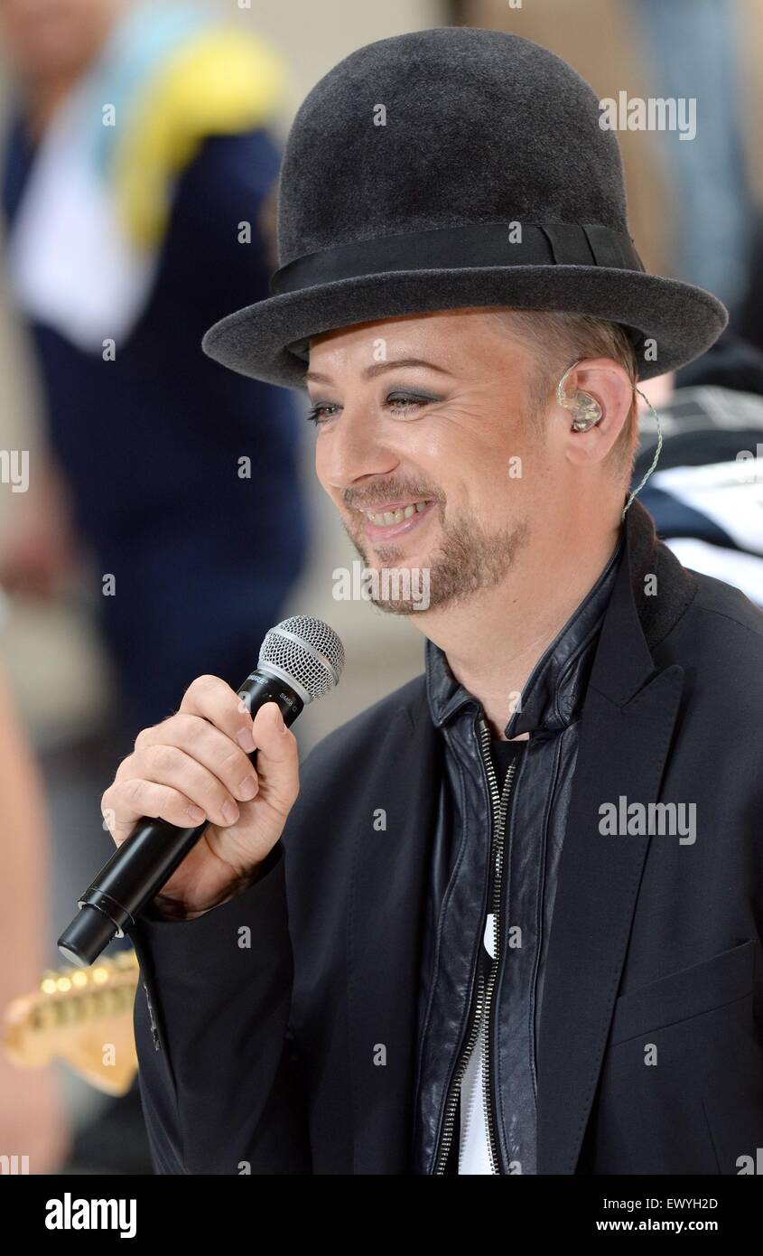 New York, NY, USA. 2nd July, 2015. Boy George on stage for NBC Today ...