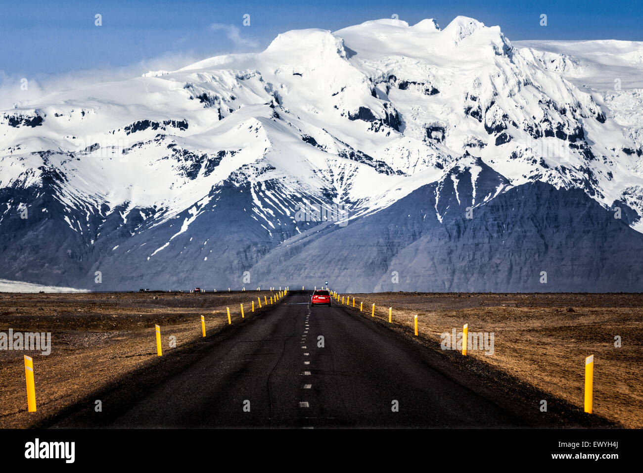 Car Driving Down A Straight Road High Resolution Stock Photography and ...