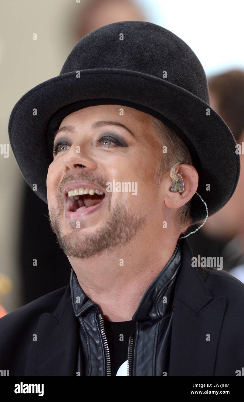 New York, NY, USA. 2nd July, 2015. Boy George on stage for NBC Today ...
