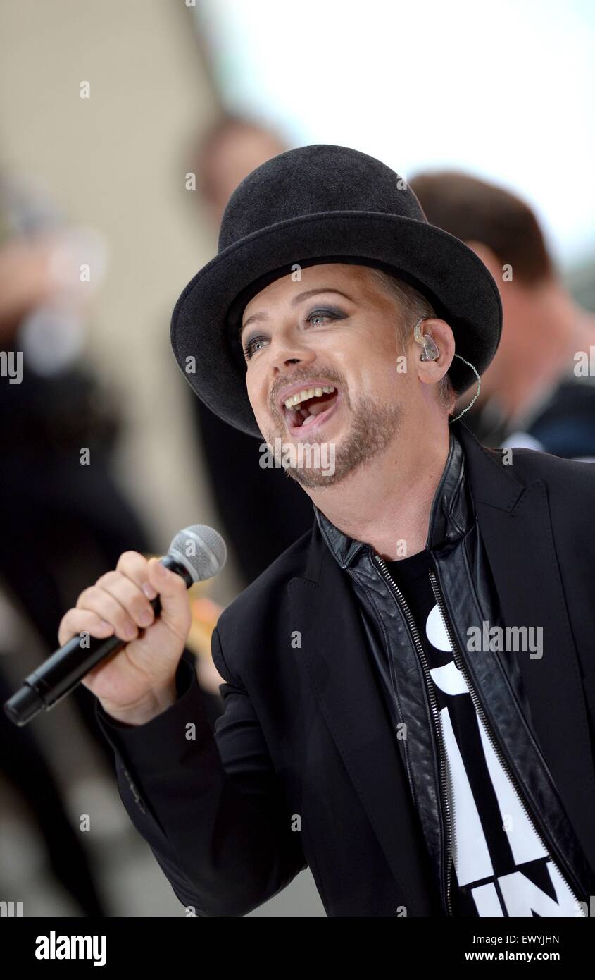 New York, NY, USA. 2nd July, 2015. Boy George on stage for NBC Today ...