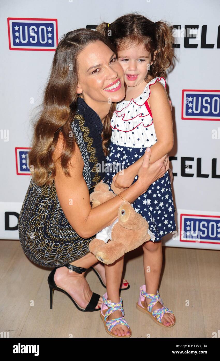 New York, NY, USA. 2nd July, 2015. Hillary Swank, Mackenzie Nilson at a ...