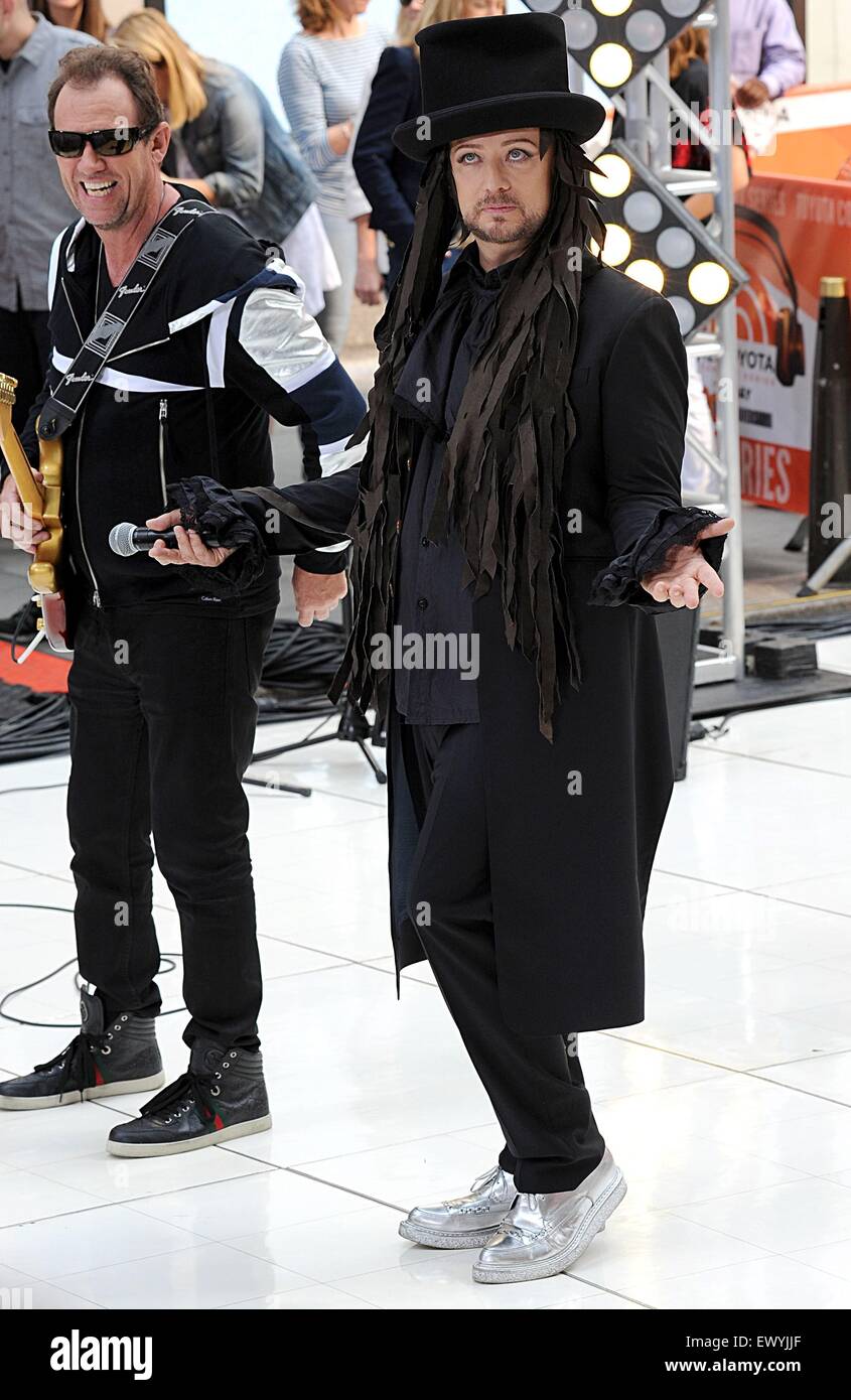 New York, NY, USA. 2nd July, 2015. Roy Hay, Boy George on stage for NBC ...