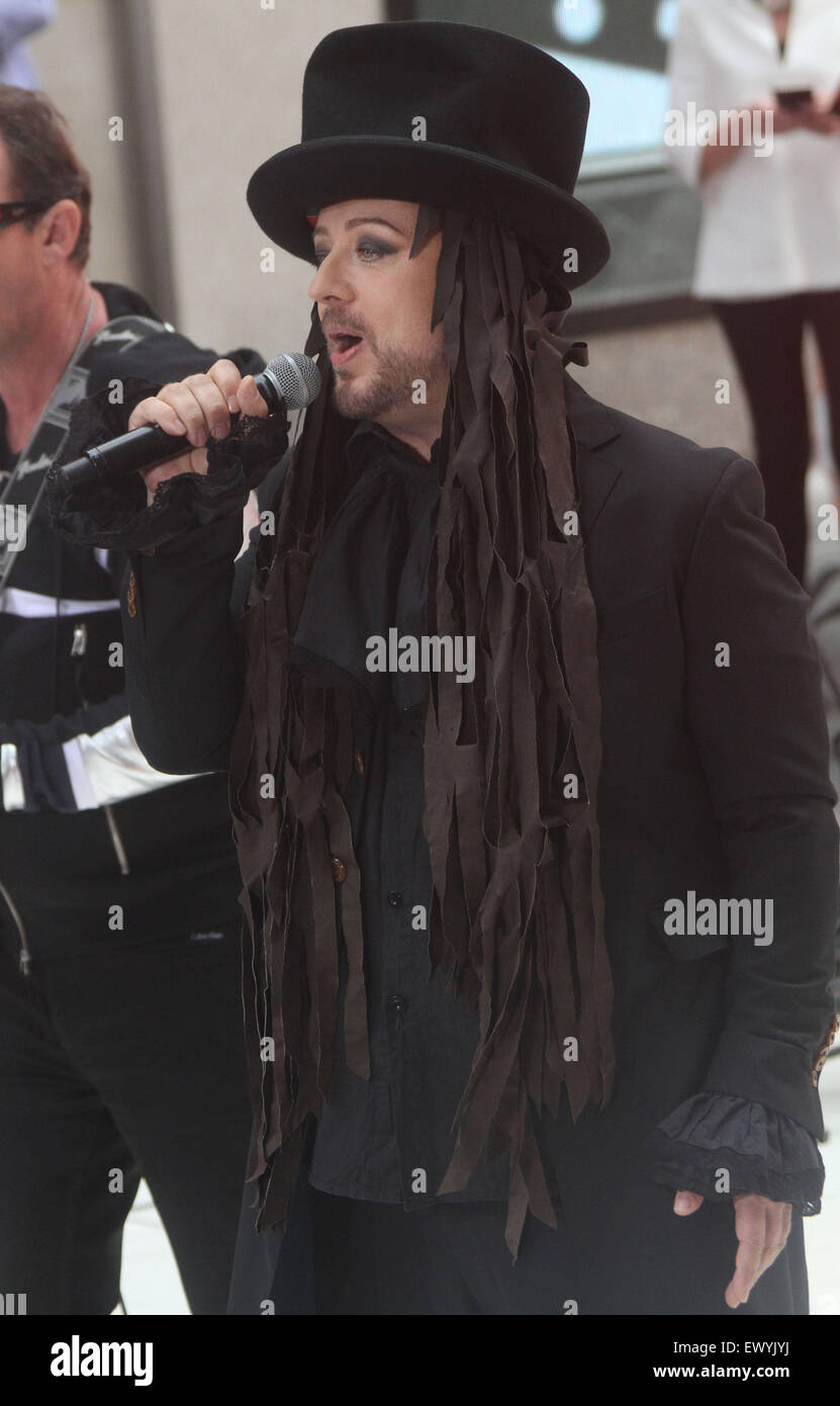 New York, New York, USA. 2nd July, 2015. Singer BOY GEORGE from Culture ...